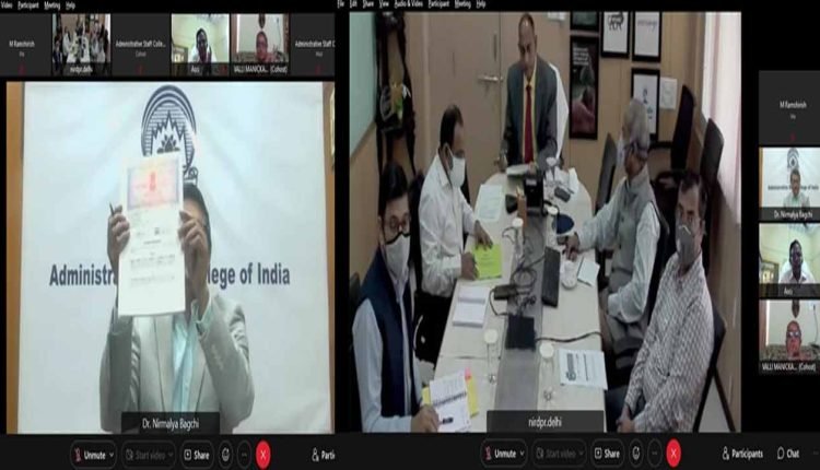 Hyderabad: Virtual Signing Ceremony of MoU Between ASCI And NIRD&PR