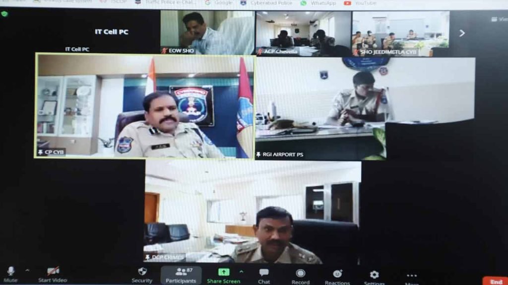 Crimes review meeting held by Cyberabad CP Shri Stephen Raveendra, IPS