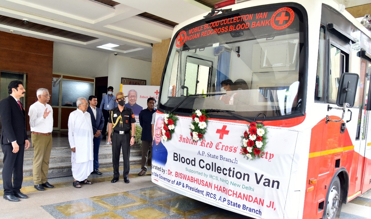 AP Governor Launches RCS Blood Collection Vans