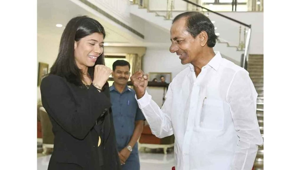 CM KCR congratulates Nikhat Zareen for winning the Arjuna Award