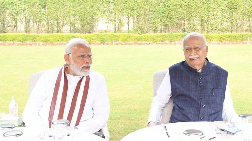 PM Modi meets L K Advani to greet him on his birthday