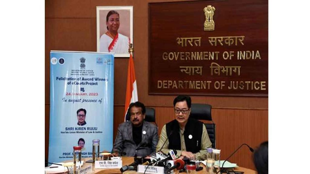 Union Law Minister felicitates the award winners of eCourts Project ...