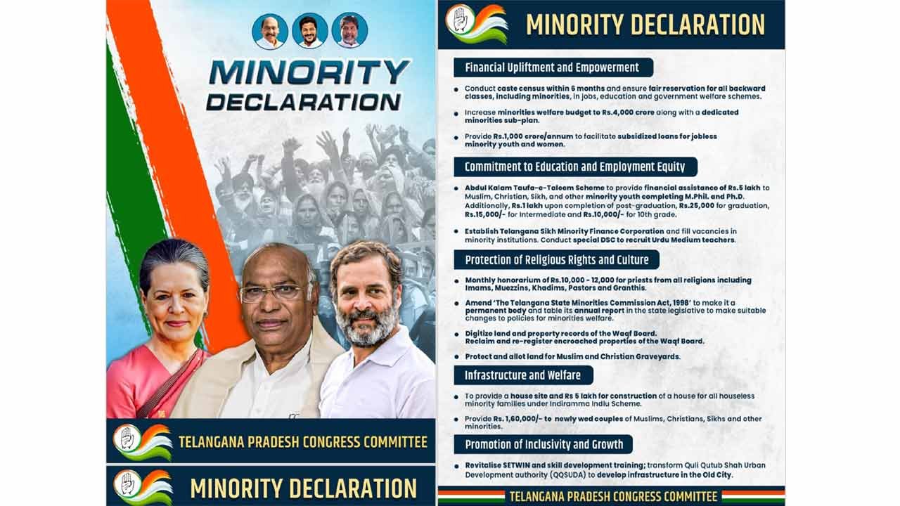 Congress Unveils Minority Declaration; Pledges Fairer Reservations for ...