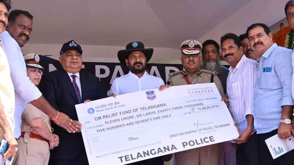 Telangana Police Donate Rs. 11 Crores To The Flood Victims