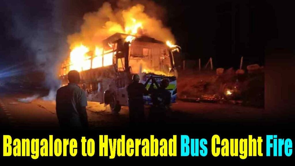 Passengers Escape As Fire Breaks Out On BLR-HYD Bus