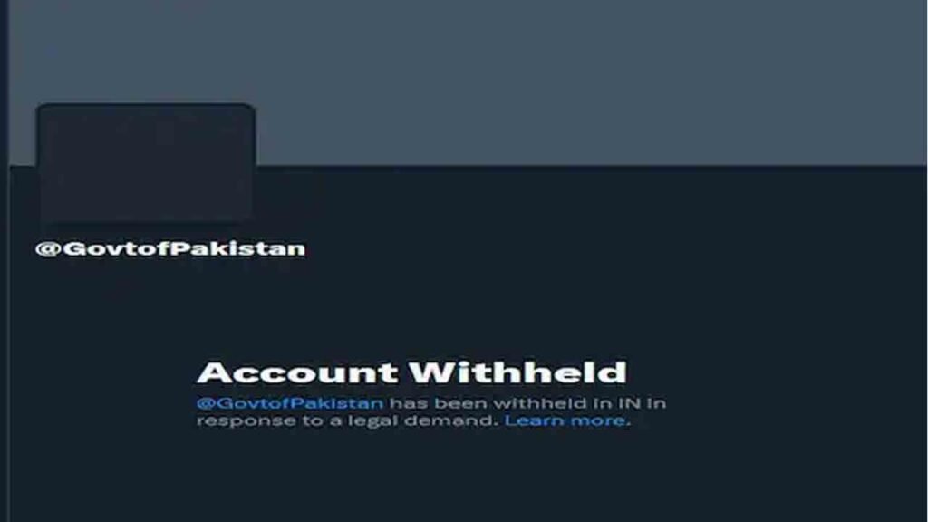 Pakistan Govt Twitter Account Suspended In India