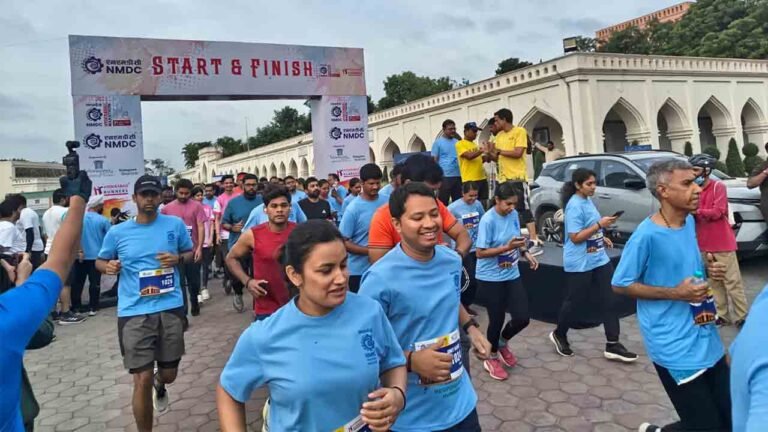 NMDC Flags Off NMDC Heritage Run 2025 To Promote Hyderabad Marathon