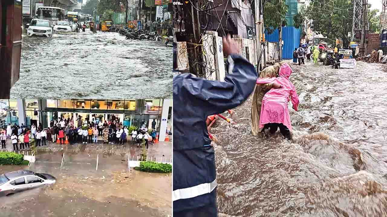 Heavy Rains Lash Telangana: Hyderabad Among Worst Hit, One Dead in Wall ...
