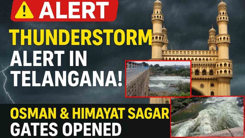 Osman Sagar and Himayat Sagar Gates Opened; Thunderstorm Alert For ...